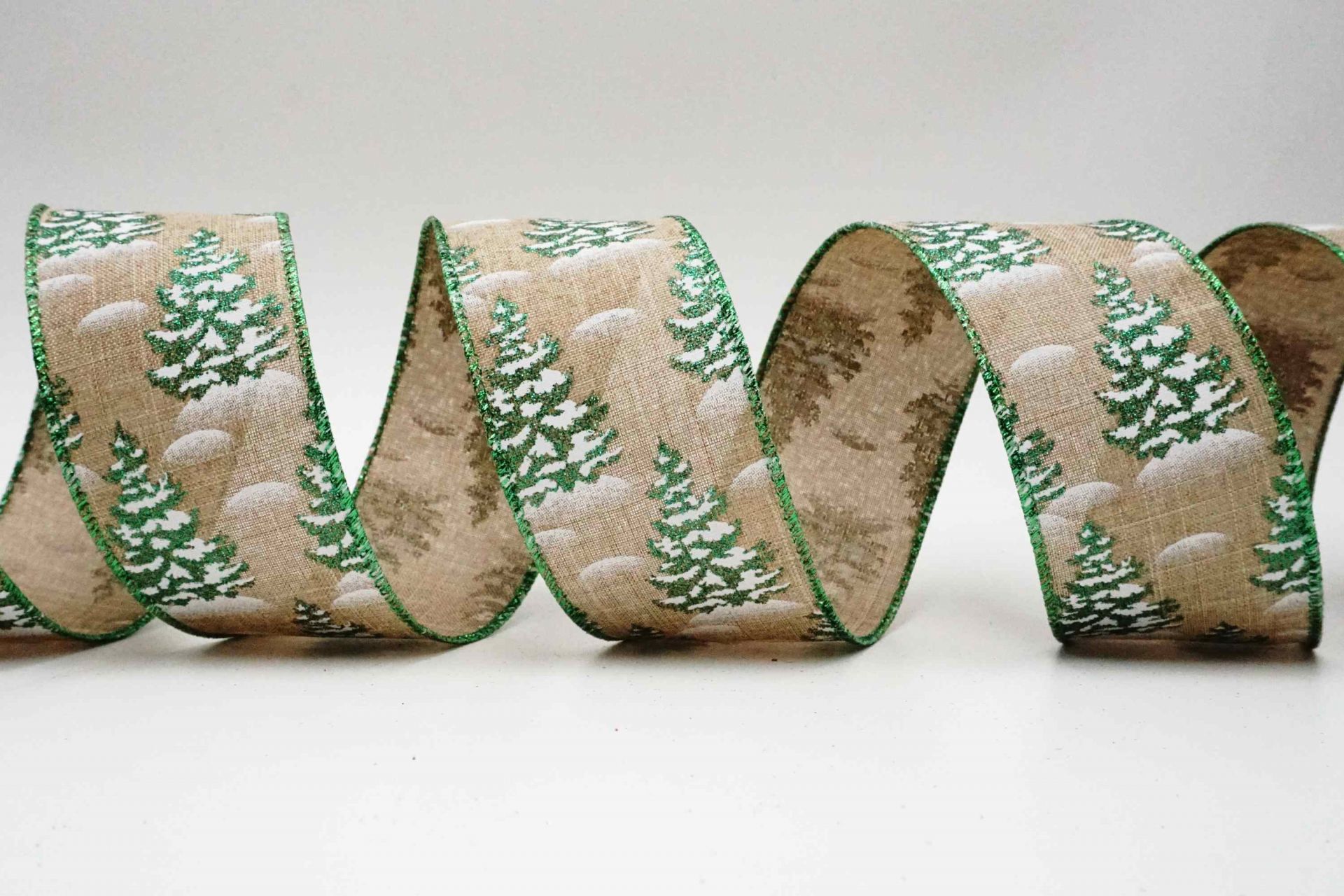 Flocked Christmas Tree Ribbon | Elevate Your Crafts with Luxurious ...