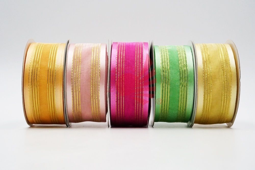 Metallic Striped Woven Ribbon | Elevate Your Crafts with Luxurious ...