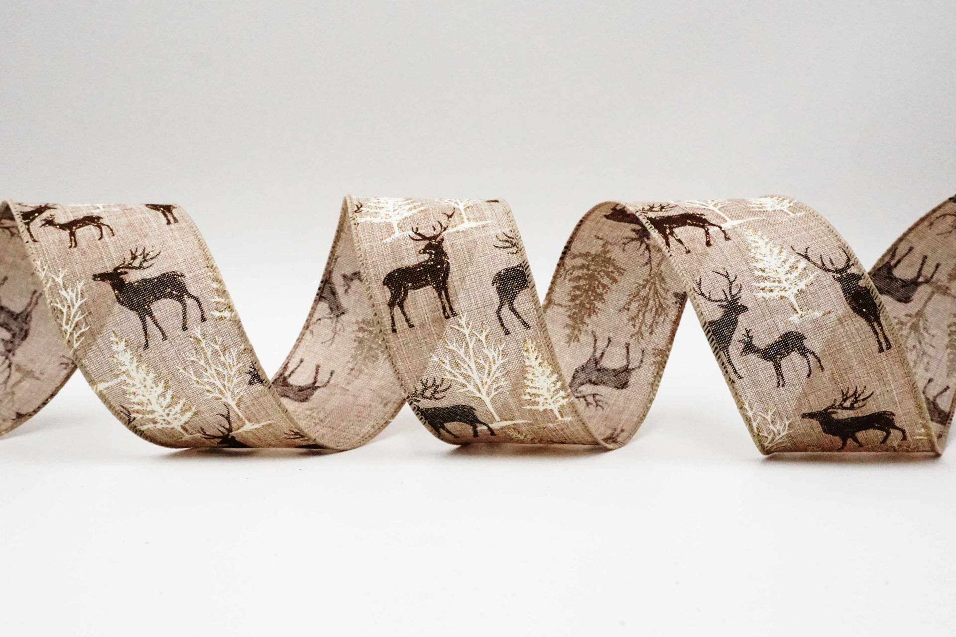 Wandering Reindeers Ribbon | Elevate Your Crafts with Luxurious Satin ...