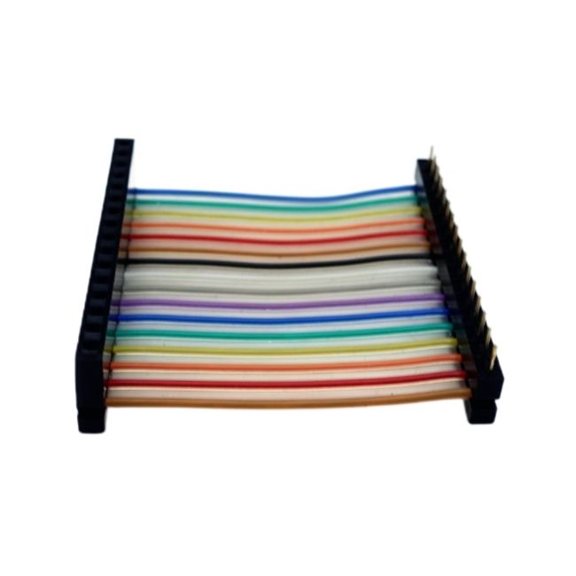 Custom 28AWG Rainbow Flat Cable with IDC Connectors | T-TECH
