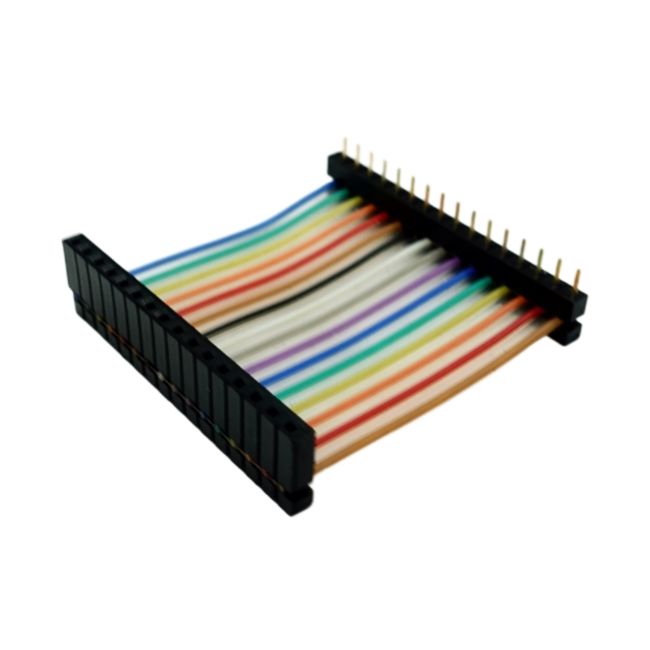 Custom 28AWG Rainbow Flat Cable with IDC Connectors | T-TECH