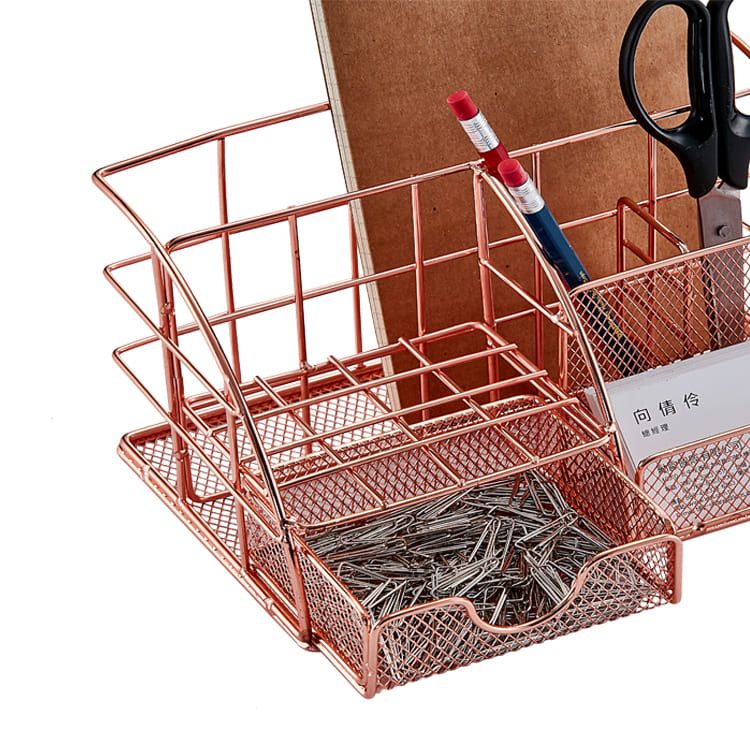 Rose Gold Desktop Caddy | OEM Stationery Solutions Built for Retail and ...