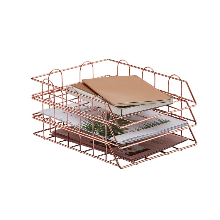 Rose Gold Paper Tray | Eco-friendly school stationery and office ...