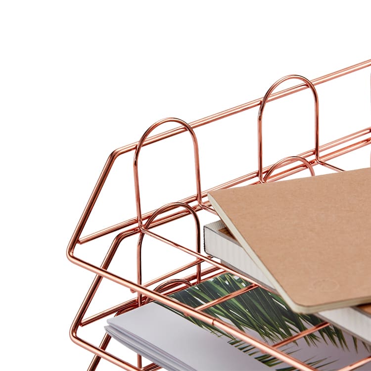 Rose Gold Paper Tray | Eco-friendly school stationery and office ...