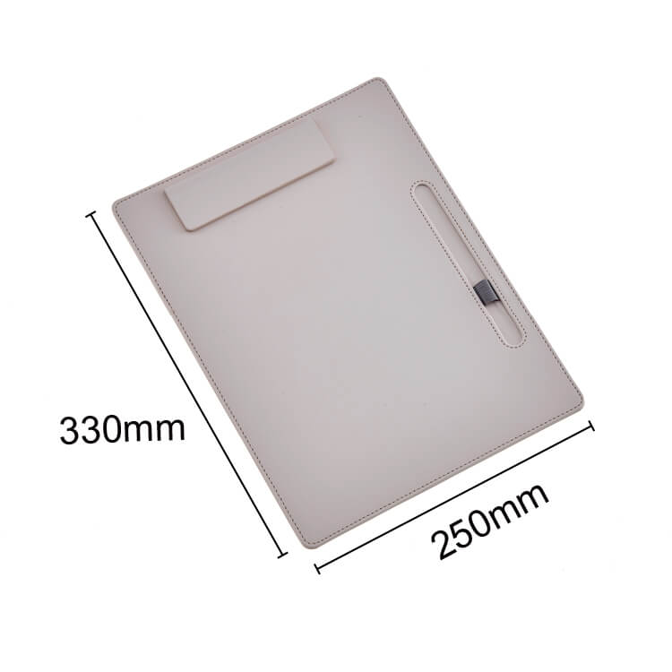 PU Leather Magnetic Clipboard with Pen Holder | Leos' OEM Manufacturing