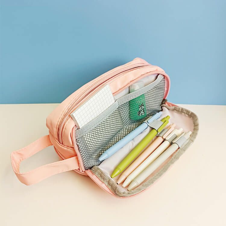 Canvas Pencil Pouch OEM Manufacturer | 3-Compartment Design - Leos'