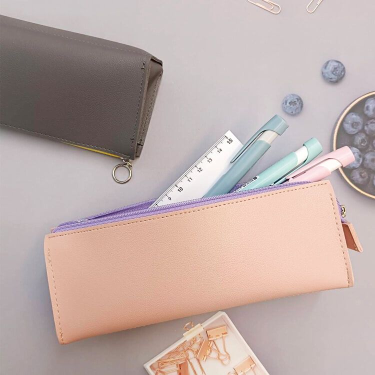 Leather Triangle Pencil Case | OEM Stationery Solutions Built for ...