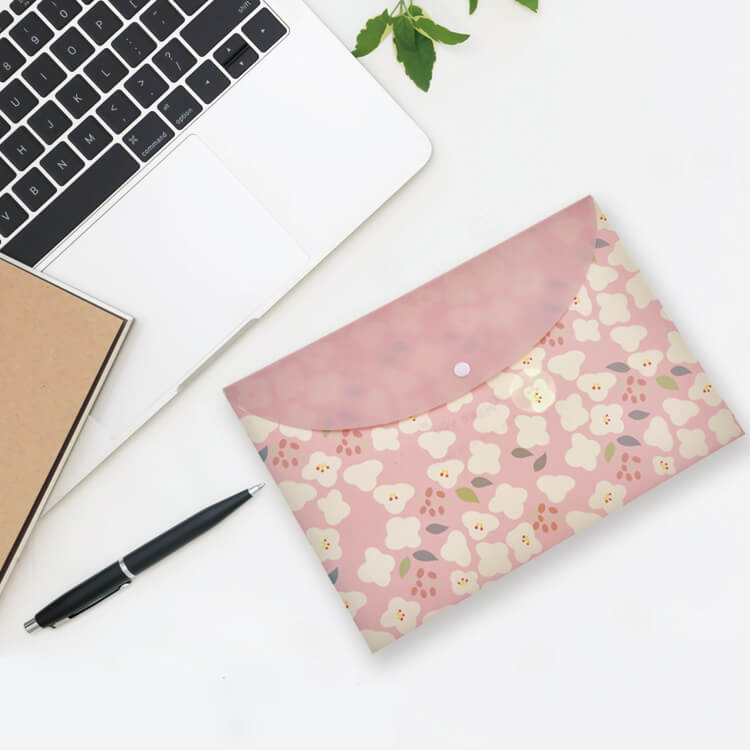 Floral Document Folder - Waterproof PP Envelope Folder | Leos'