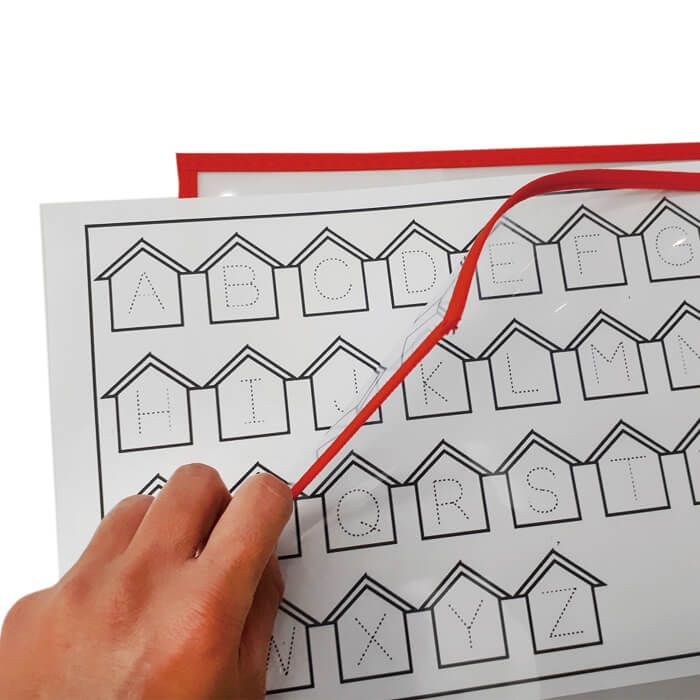 30 Pack Side-Loading Dry Erase Pockets | Leos' Classroom Learning Supplies