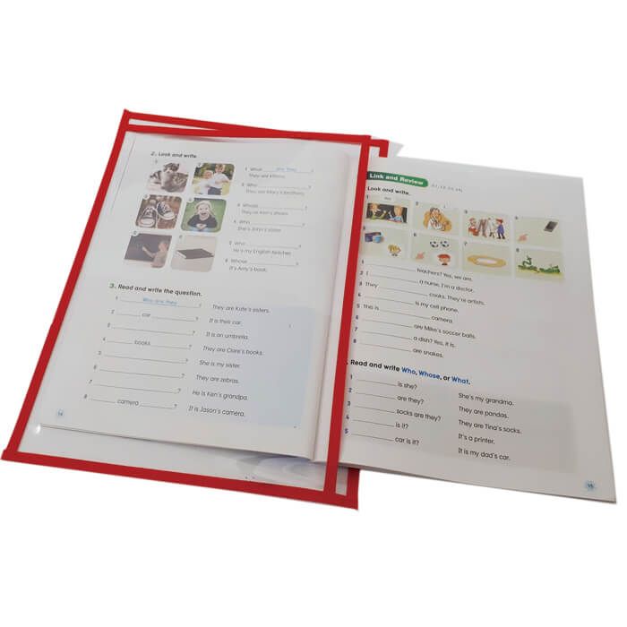 30 Pack Side-Loading Dry Erase Pockets | Leos' Classroom Learning Supplies
