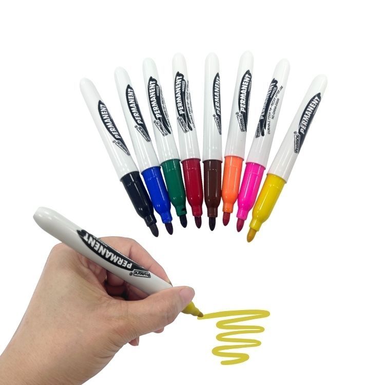 Leos' 8-Color Permanent Markers | Waterproof Industrial Labeling Pens