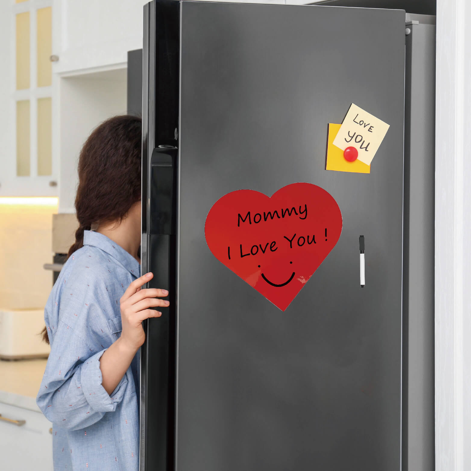 Dry Erase Sticker- Heart | Compliance-Ready Industrial Solution – Leos'