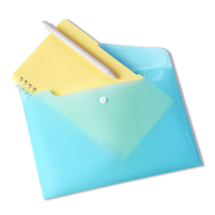 A4 Pastel Carry Folder with Snap Closure | Leos' OEM Document Wallet