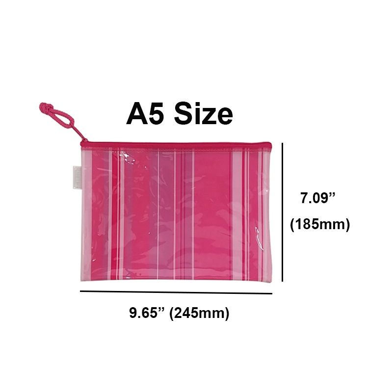 A5 PVC Zip Bags | Custom Waterproof Zipper Pouches - Leos' Taiwan OEM