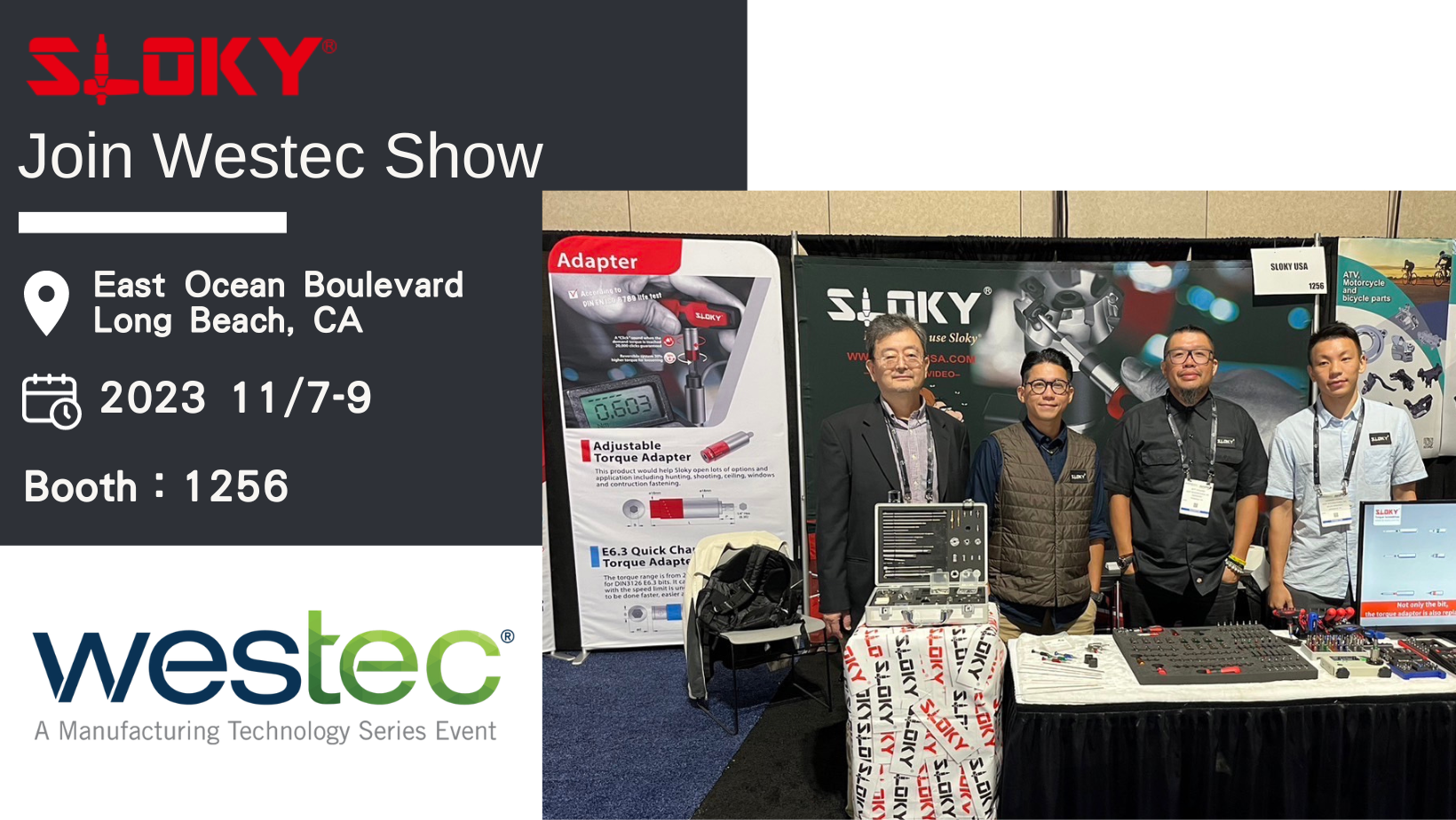 Sloky เข้าร่วมงาน Westec Show : 11/ 7-9, บูธ : 1256 | อะแดปเตอร์แรงบิด ...