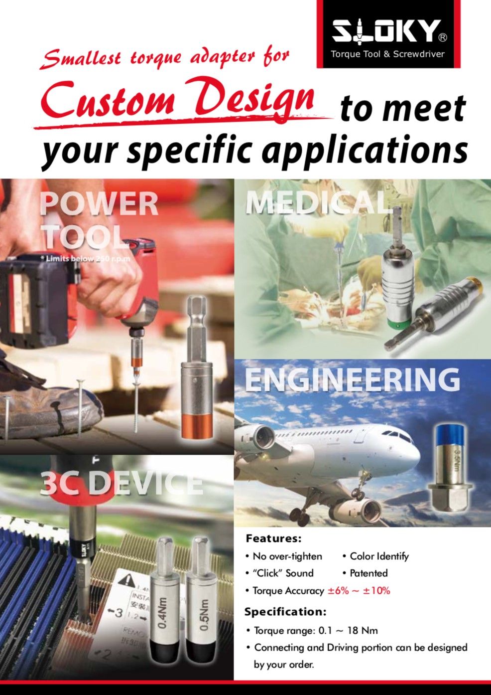 Catalogue | Sloky Torque Screwdriver | Precision Fastening for CNC Pros