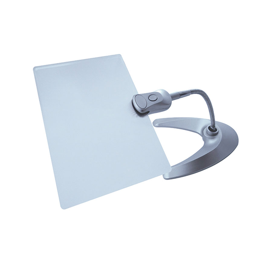 2X Rectangular Desk illuminated LED Magnifier | industrial magnifying ...