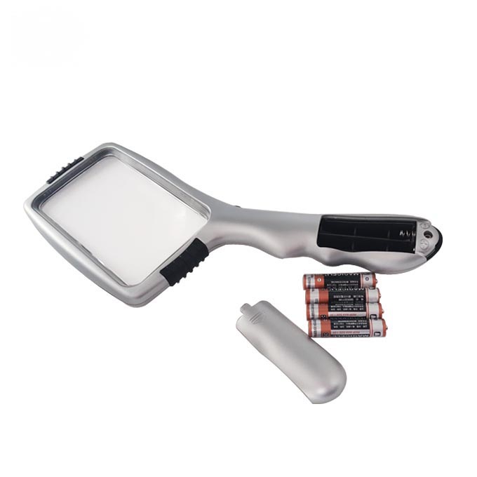 3X Magnifier Illuminated Handheld Magnifying Glass With Lamp Stand ...