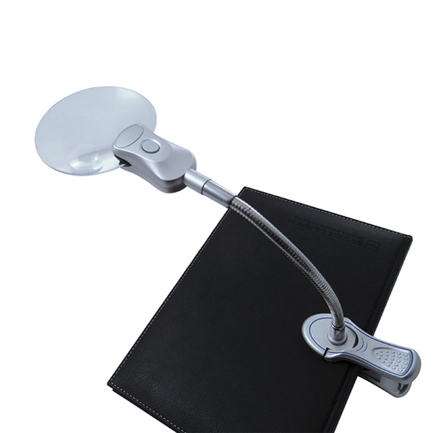 3" LED Magnifier Gooseneck Clip Light | industrial magnifying glass ...