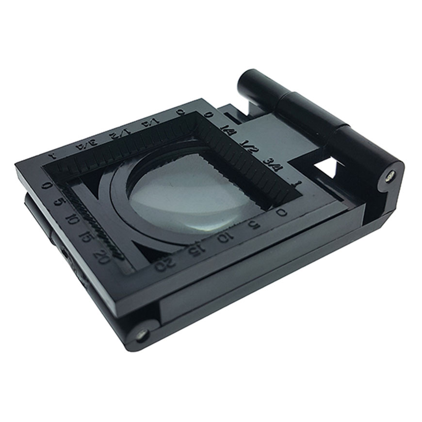 6X Plastic Folding Magnifier Linen Tester Dia. 25mm | industrial ...