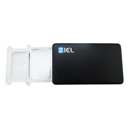 6X Slide Folding Pocket Magnifying Glass with Double Lenses ...