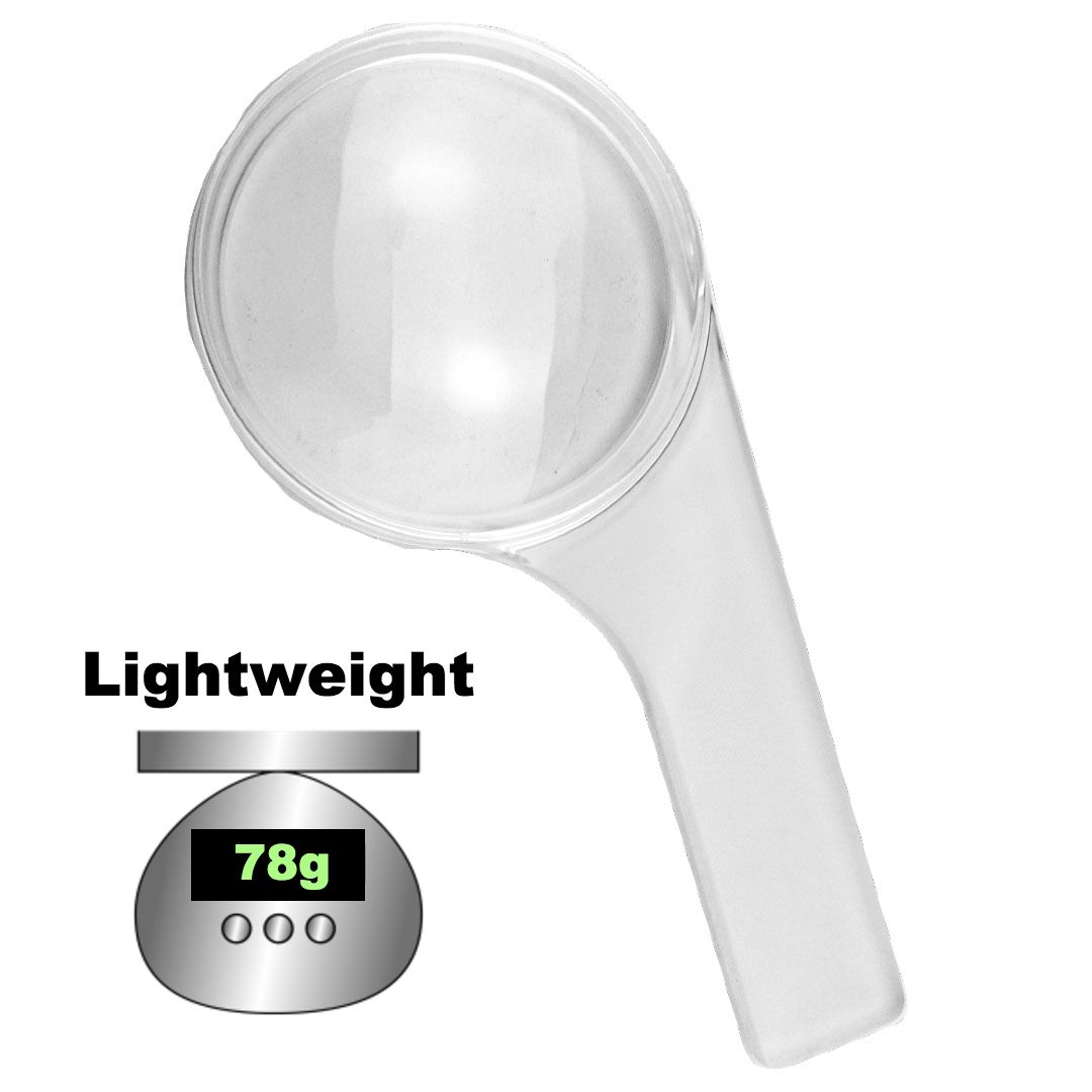 Plastic Clear Hand Held Magnifier Reading Magnifier 3 inches ...