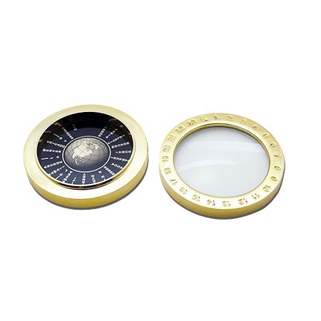 Antique Golden Brass Paperweight Glass Magnifier for Desk Decoration ...