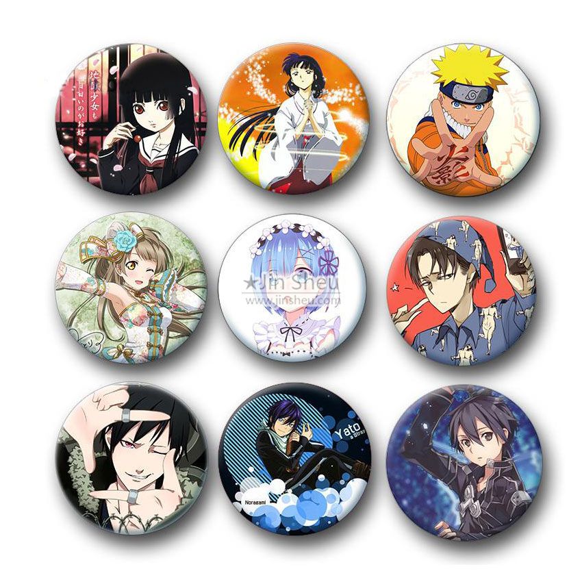 Anime Buttons | Personalized Metal & Silicone Promotional Items ...