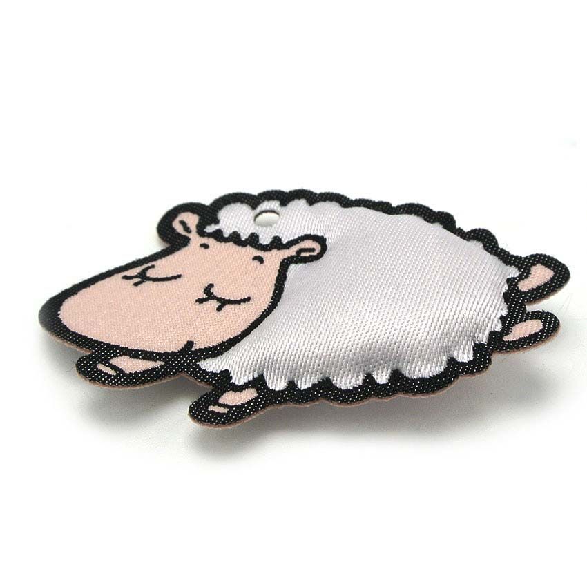 Sheep stuffed woven labels | Personalized Metal & Silicone Promotional ...