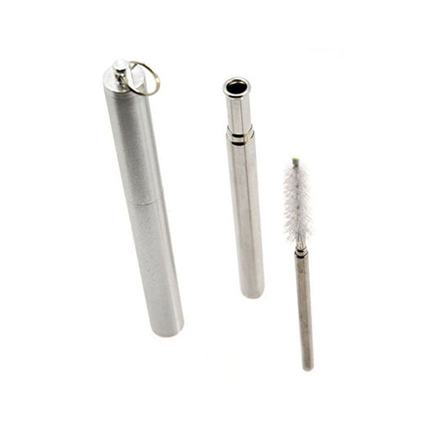 Telescopic Reusable Metal straws | Personalized Metal & Silicone ...