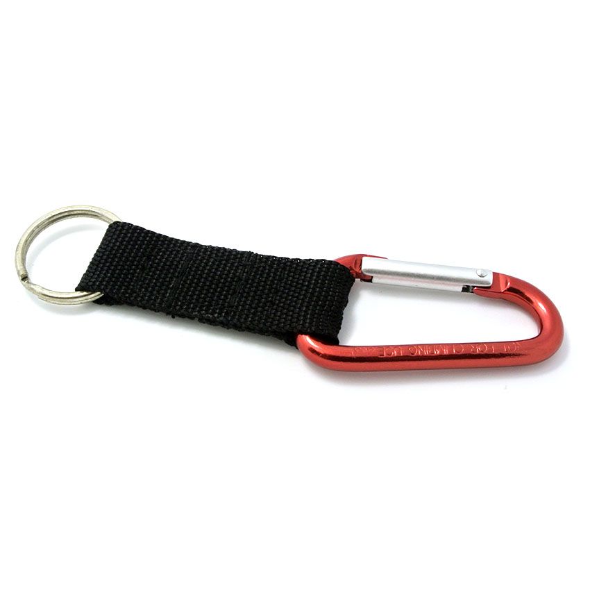 Carabiner Short Lanyards With Soft PVC Labels | Personalized Metal ...