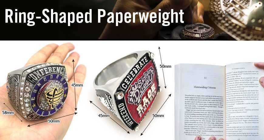 Giant Commemorative CHAMPIONSHIP RING Paperweight | High-Quality Custom ...