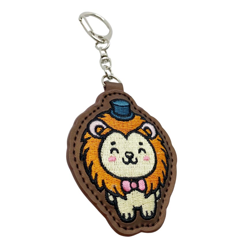 Embroidery Leather Keychain | Personalized Metal & Silicone Promotional ...