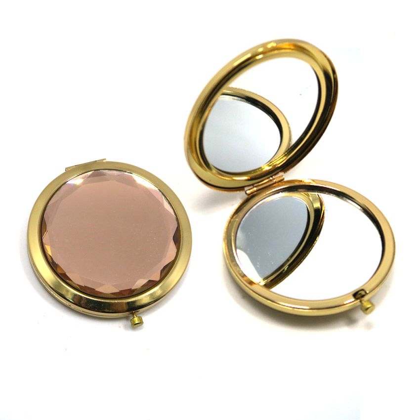 Crystal Gemstone Pocket Compact Mirrors | Personalized Metal & Silicone ...