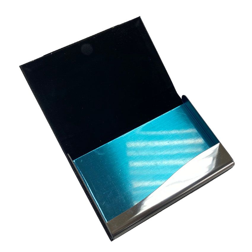 Leather Business Card Holder | Personalized Metal & Silicone ...