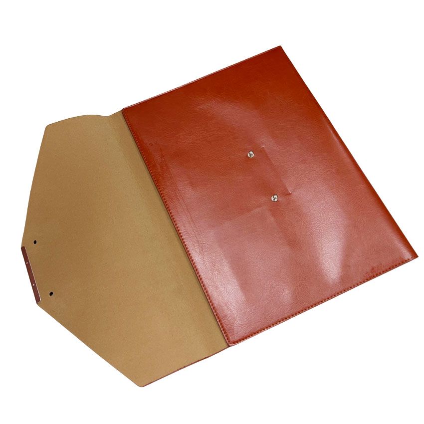 Trifold Leather File Folder | Personalized Metal & Silicone Promotional ...