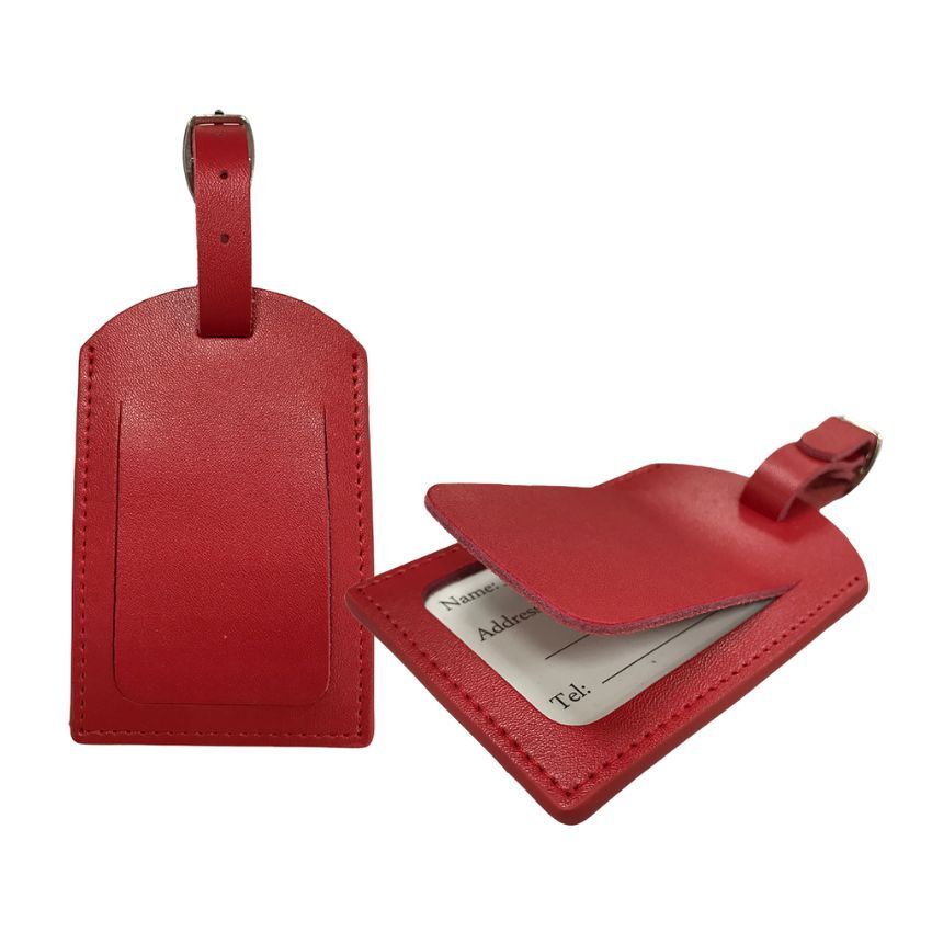 Flip Cover Leather Travel Luggage Tag | Personalized Metal & Silicone ...