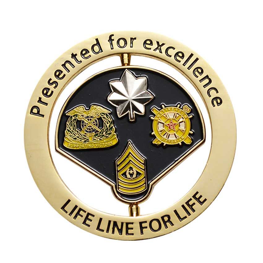 Custom Military Challenge Spinner Coin | Personalized Metal & Silicone ...