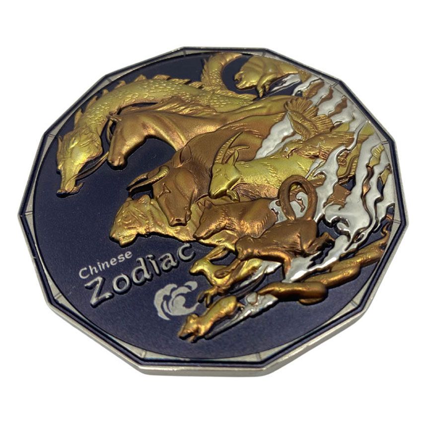 3D UV Printed Zodiac Coins | Personalized Metal & Silicone Promotional ...