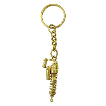 Metal Gold Gun Keychain | Personalized Metal & Silicone Promotional ...