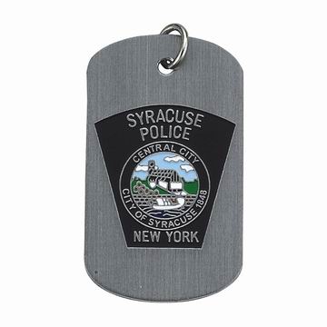 Engraved Dog Tags with Police DEPT Motif | Personalized Metal ...