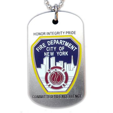 Engraved Dog Tags with Police DEPT Motif | Personalized Metal ...