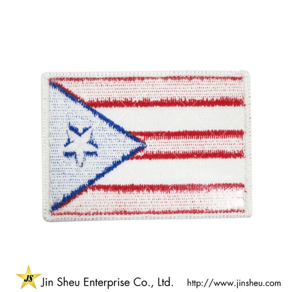 Puerto Rico Flag Embroidered Emblem | Personalized Metal & Silicone ...