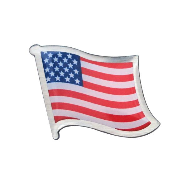 Custom Printed Patriotic Flag Lapel Pin | Personalized Metal & Silicone ...