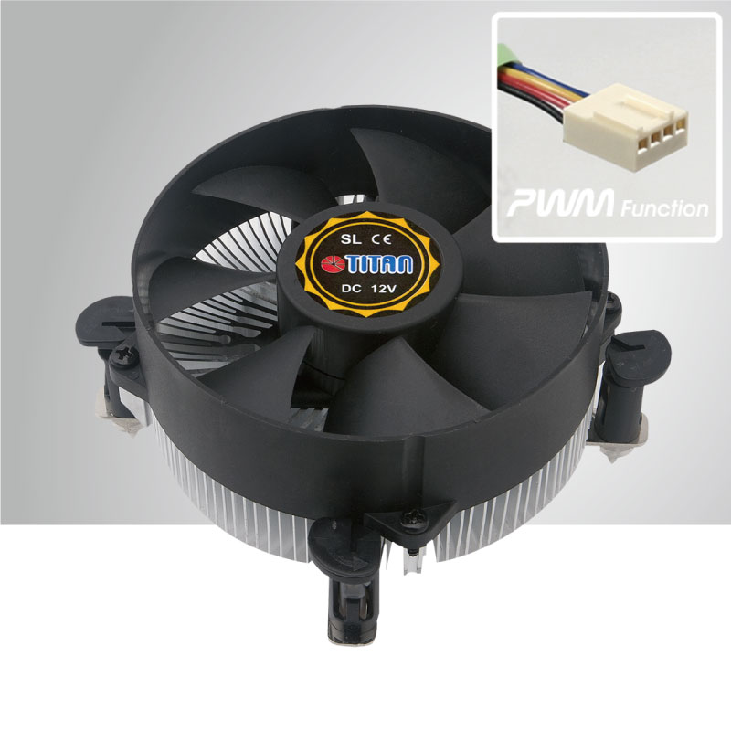 TITAN Low Profile CPU Air Cooler for Intel LGA 1155/1156/1200 with ...