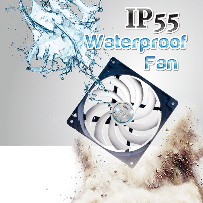 12V DC IP55 Waterproof / Dustproof Case Cooling Fan / 140mm ...