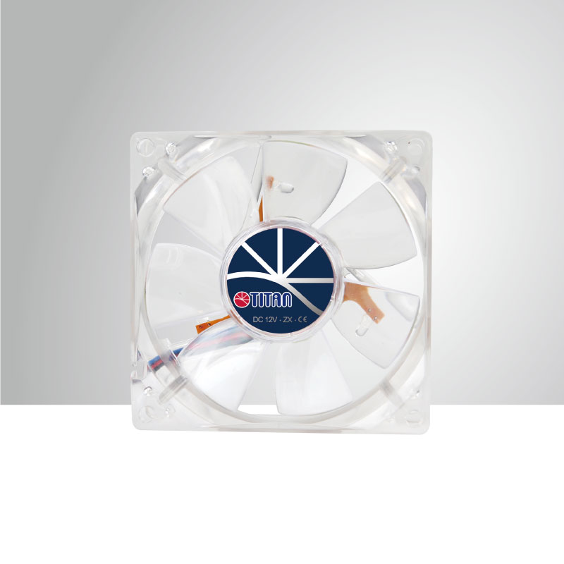 TITAN 12V DC 80mm LED Transparent Cooling Fan with Z-AXIS Bearing ...