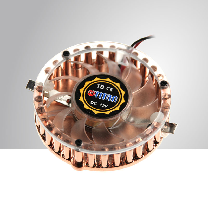 TITAN 12V DC Copper Mounting Kit Chipset Cooler with 50mm Crystal Fan ...