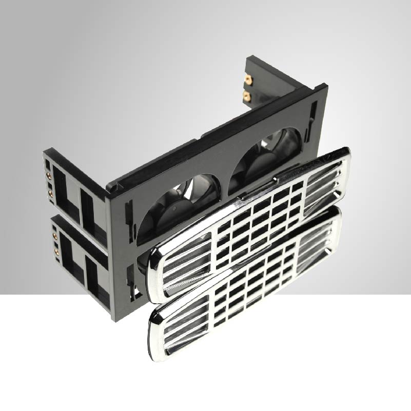 TITAN TTC-HDC4 12V DC 2*5.25" HDD Cooling Kit with Dual 60mm Z-AXIS ...