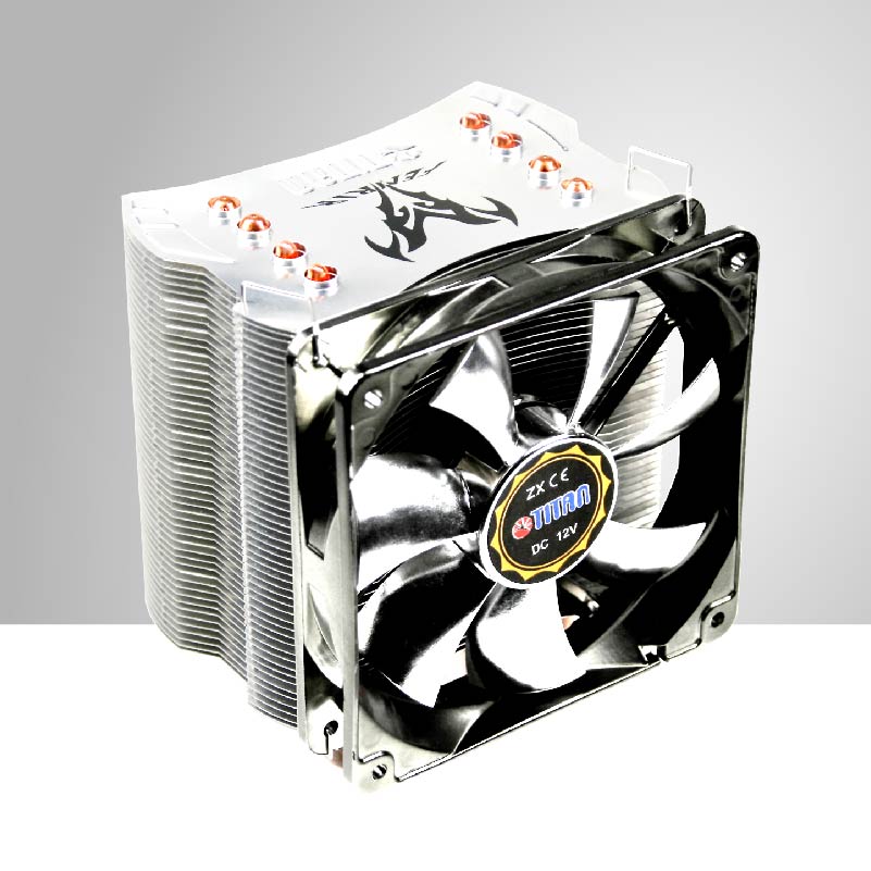 TITAN Fenrir CPU Air Cooler with 4 Heat Pipes & 120mm PWM Fan - TDP 160W